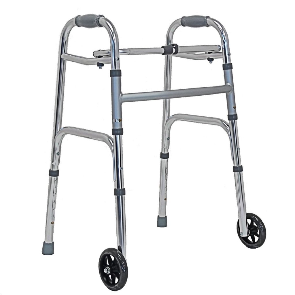 Folding Walking Frame with Front Wheels - Metro Mobility